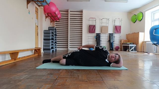 ЛГ при остеохондрозе без предметов. лёжа.