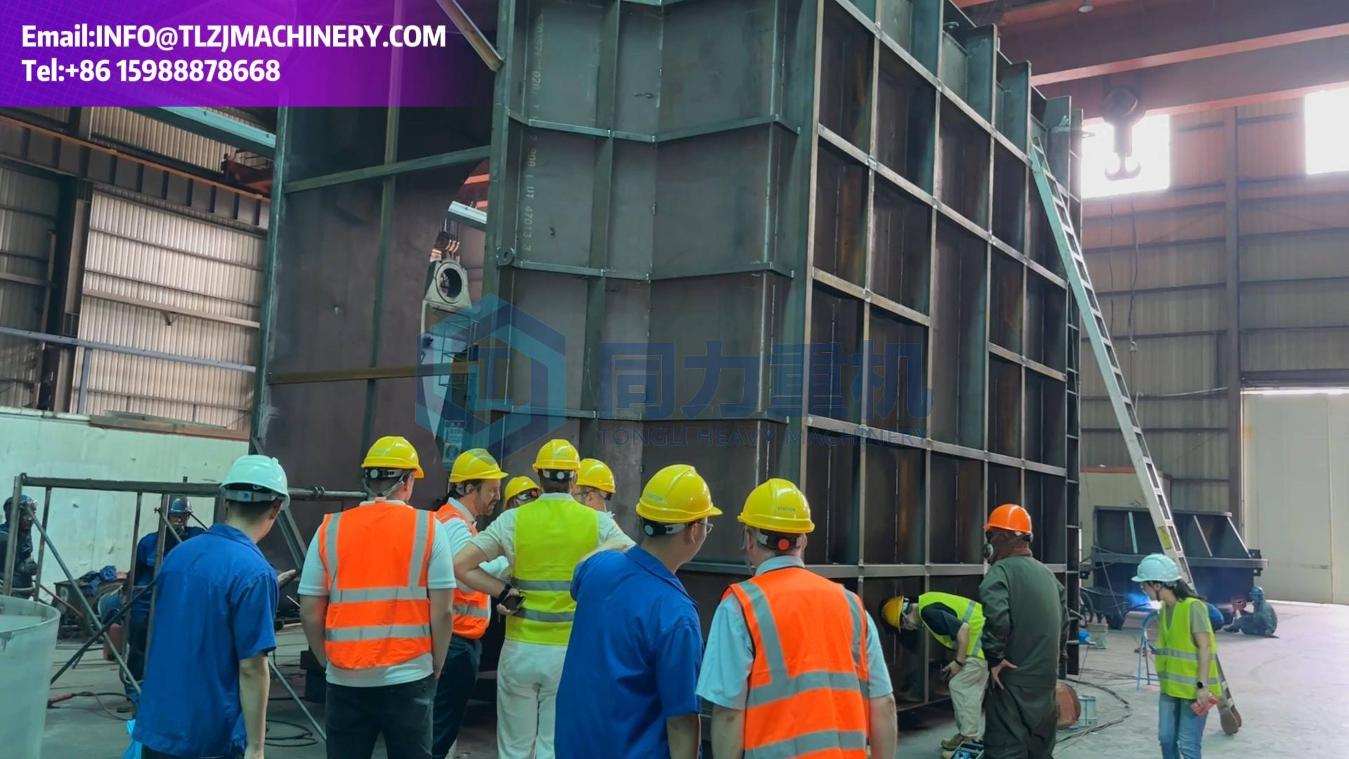 Сварка камеры вторичного сгорания вращающейся печи для сжигания опасных отходов, сертификат США ASME