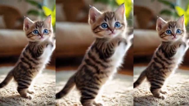 смешной котенок