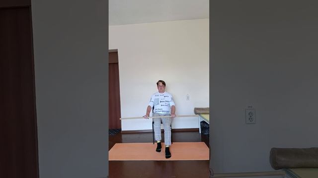 ЛГ при остеохондрозе с палкой сидя