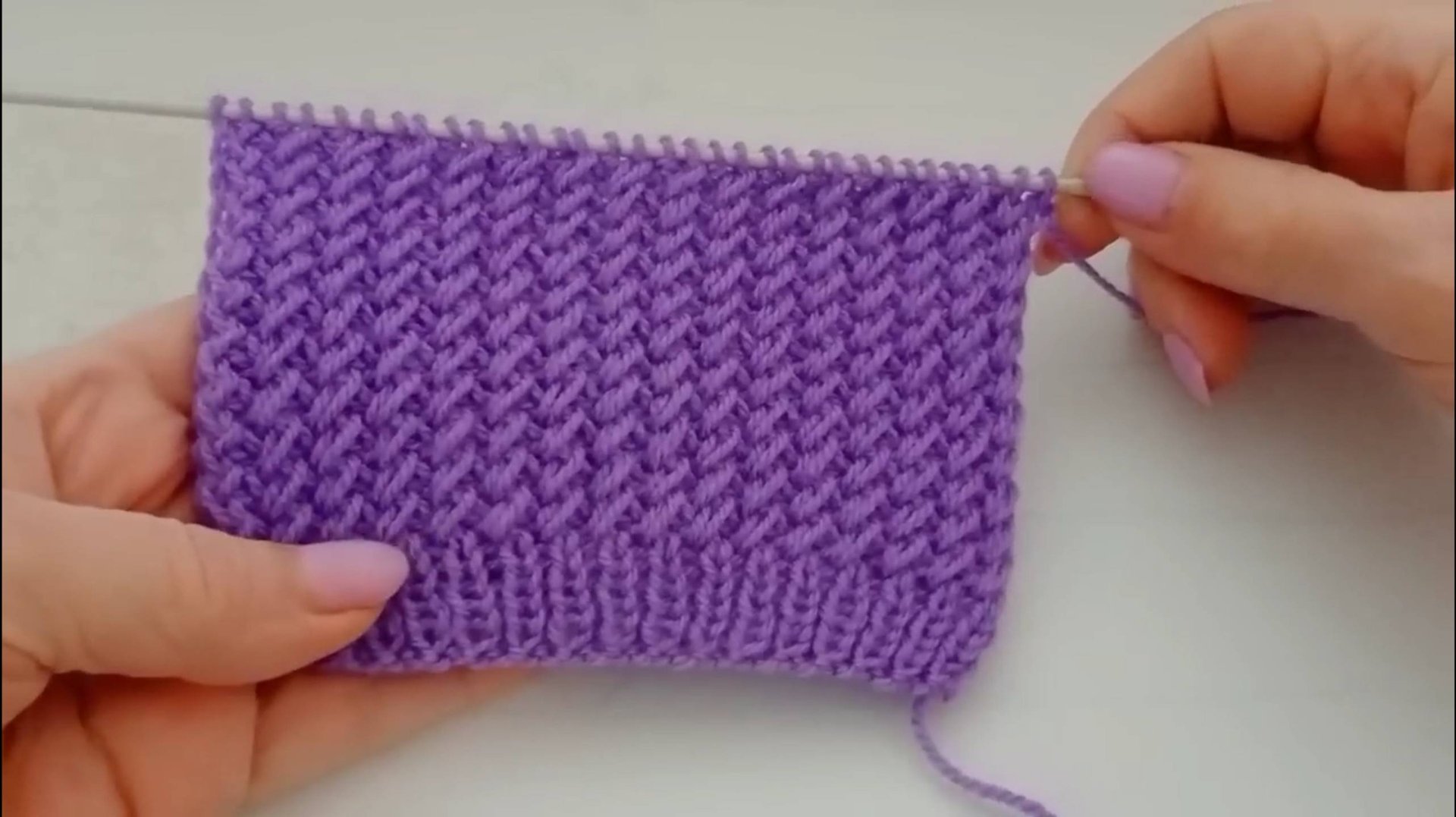 Универсальный узор спицами. 2 петли и 2 ряда.