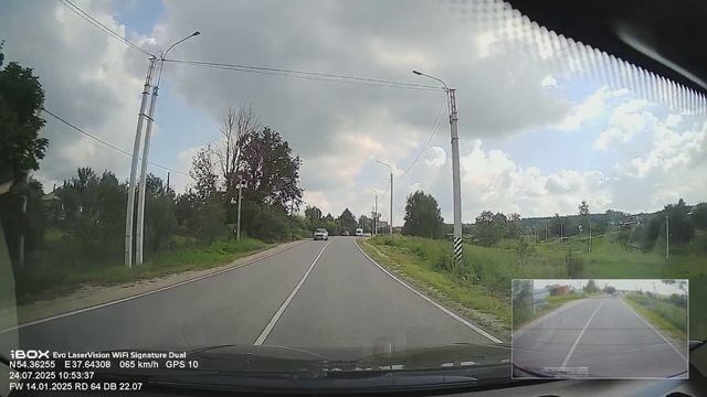 Поездки на авто. 24 июля 2025 года. Тула-Ревякино-Тула. Таймлапс x4