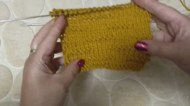 Узор спицами. Горизонтальные столбики