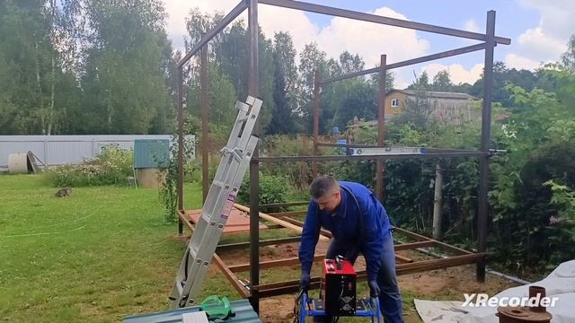 Беседка своими руками. Строительство. День 3.