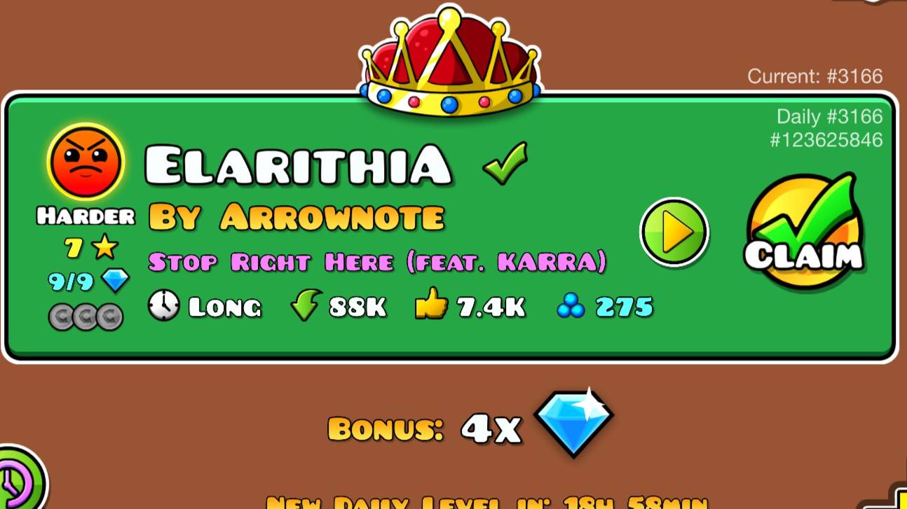 Уровень с очень ПЛАВНОЙ И КРАСИВОЙ МУЗЫКОЙ! - ELARITHIA|Geometry dash