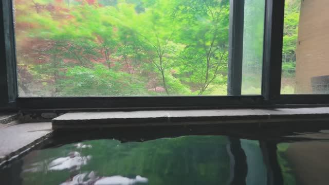 Отдых в японском отеле с горячими источниками, который находится в горах Фунаяма Онсэн