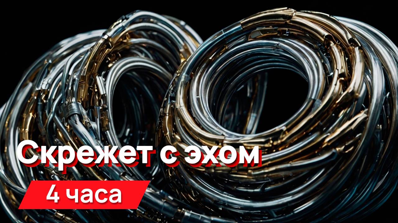Звуки для соседей - низкочастотный металлический скрежет с эхом и промежутками в минуту