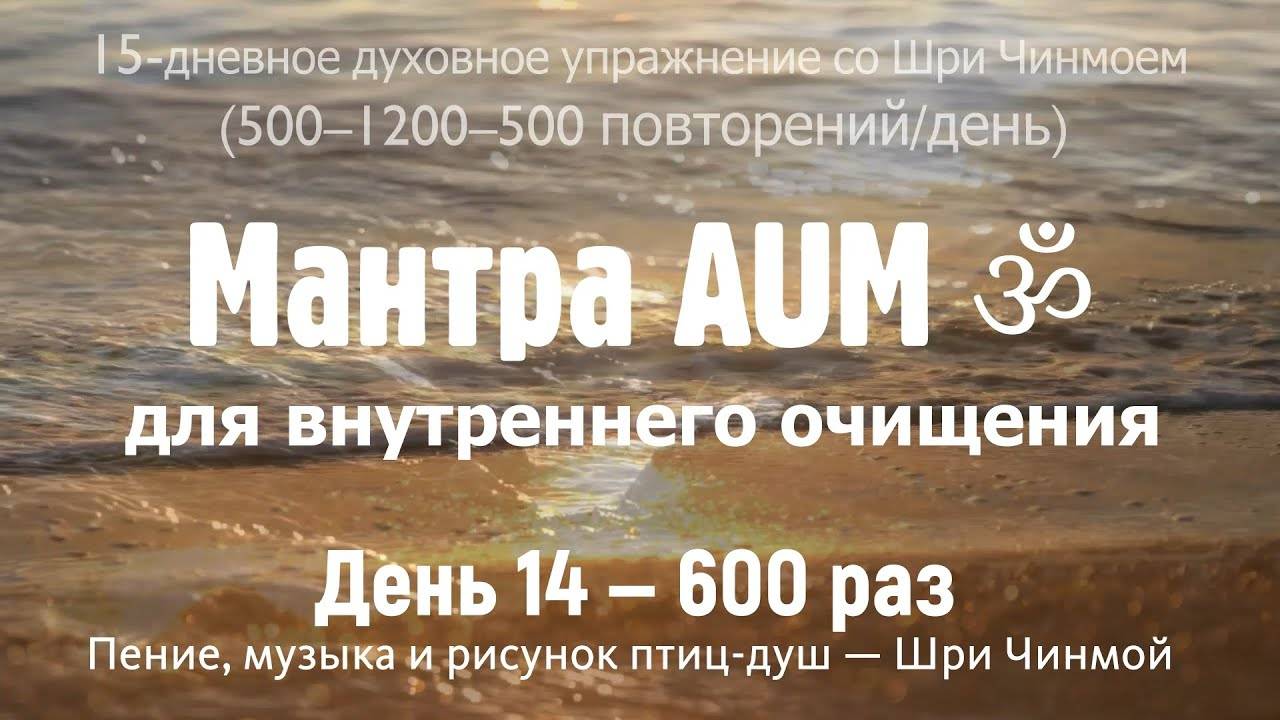 AUM для внутреннего очищения. День 14 — 600 раз (5-1.2) | Музыка, голос и рисунок — Шри Чинмой