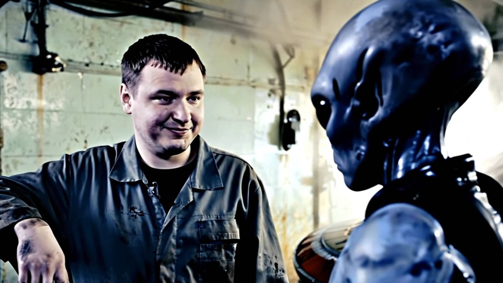 Пришелец на автомойке. Анекдот