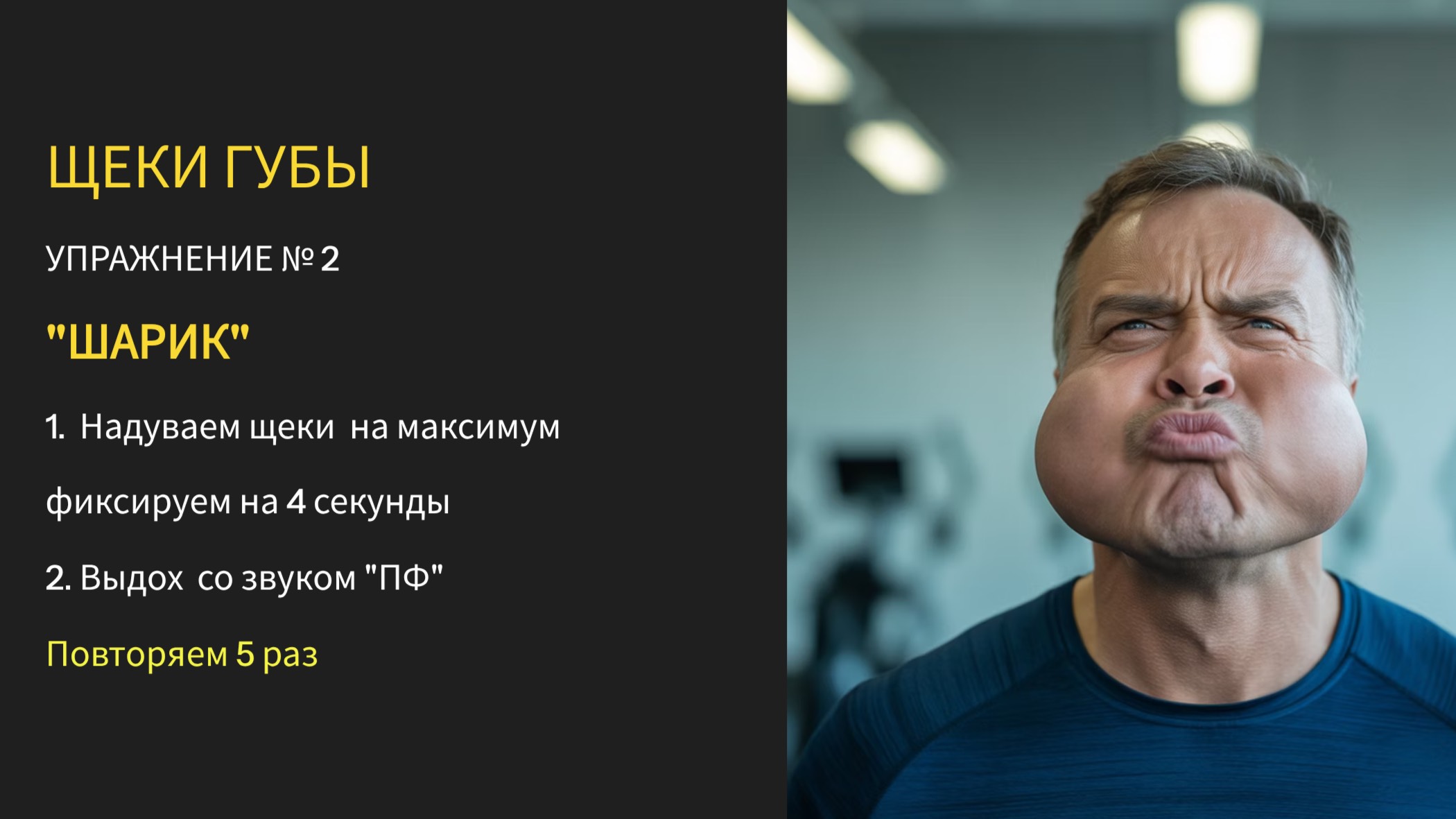 Упражнение "ШАРИК" для развития мышц лица. Пошаговая гимнастика для четкой и сильной речи