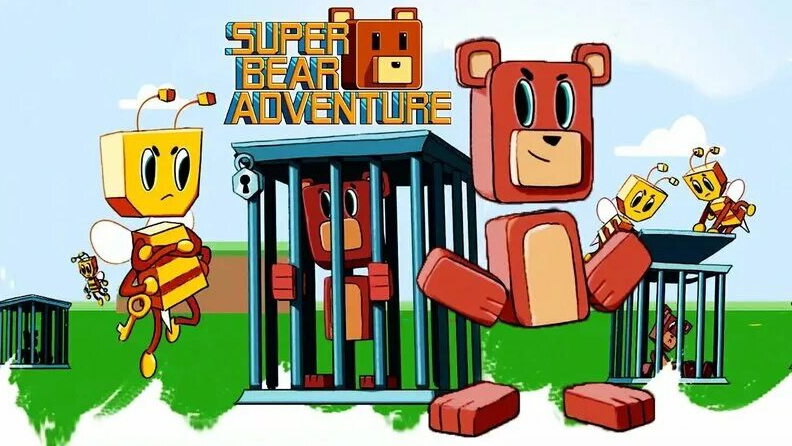Играю в super bear adventure часть 1.