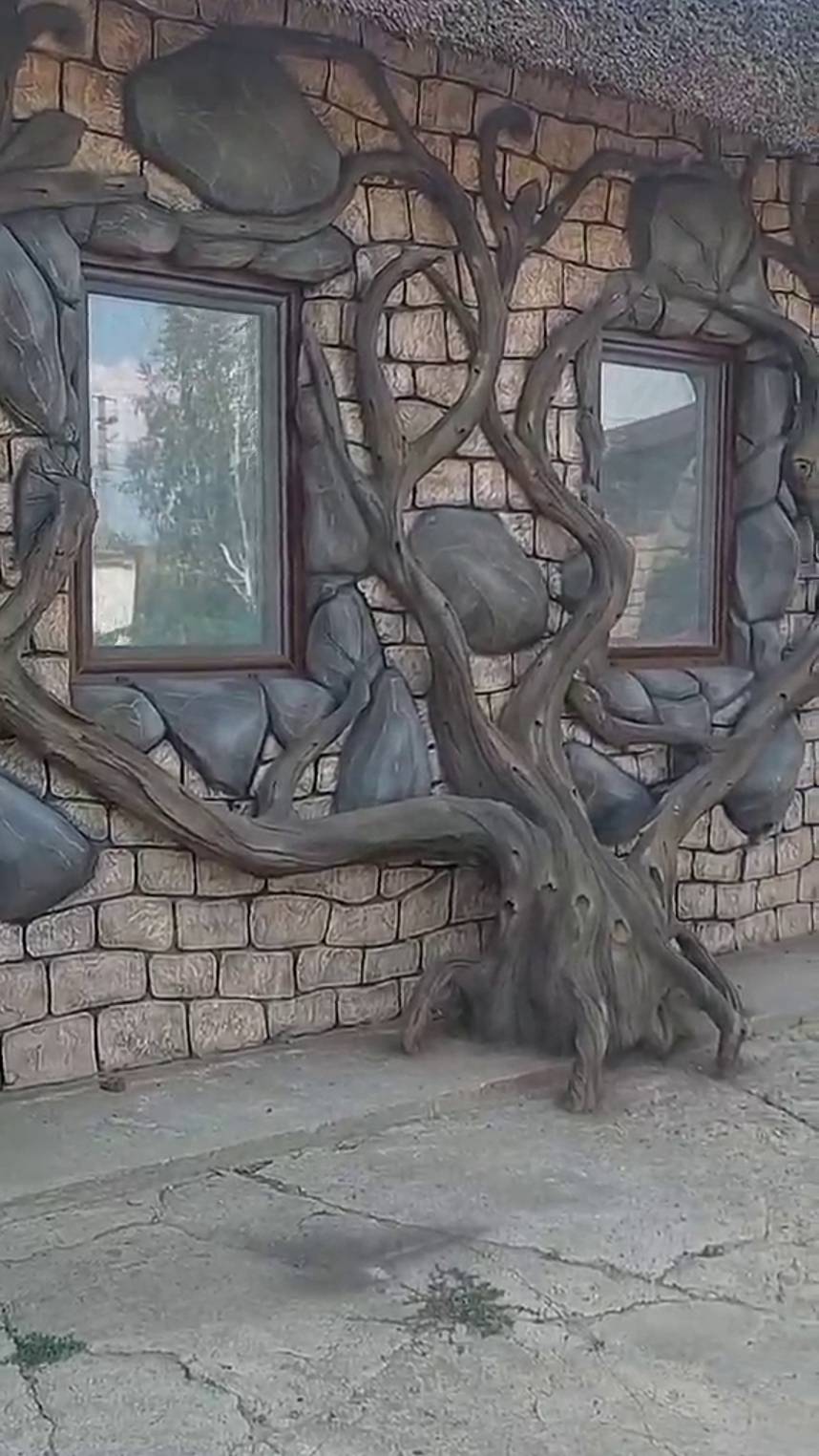 оформление фасада дома декоративная штукатурка барельеф  мастер Геннадий Чайковский #творчество