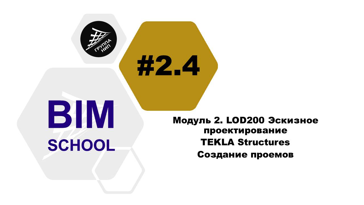 [BIM-SCHOOL 2020] 2.4 TEKLA Structures. Создание проемов