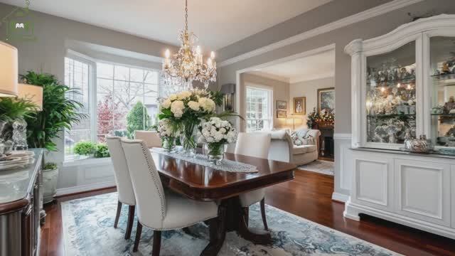 Стильная столовая и роскошный обед фото идеи для вдохновения 🥄  (2)