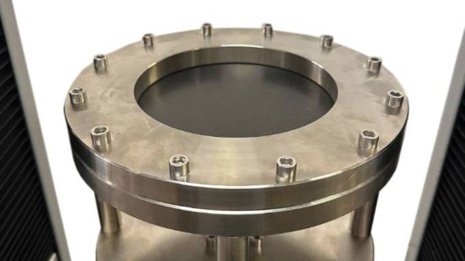 Приспособление к испытательной машине для испытания прочности материала #метротекс #геотекстиль