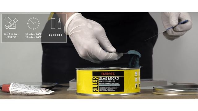 RANAL GLAS MICRO - полиэфирная шпатлевка с микроволокном