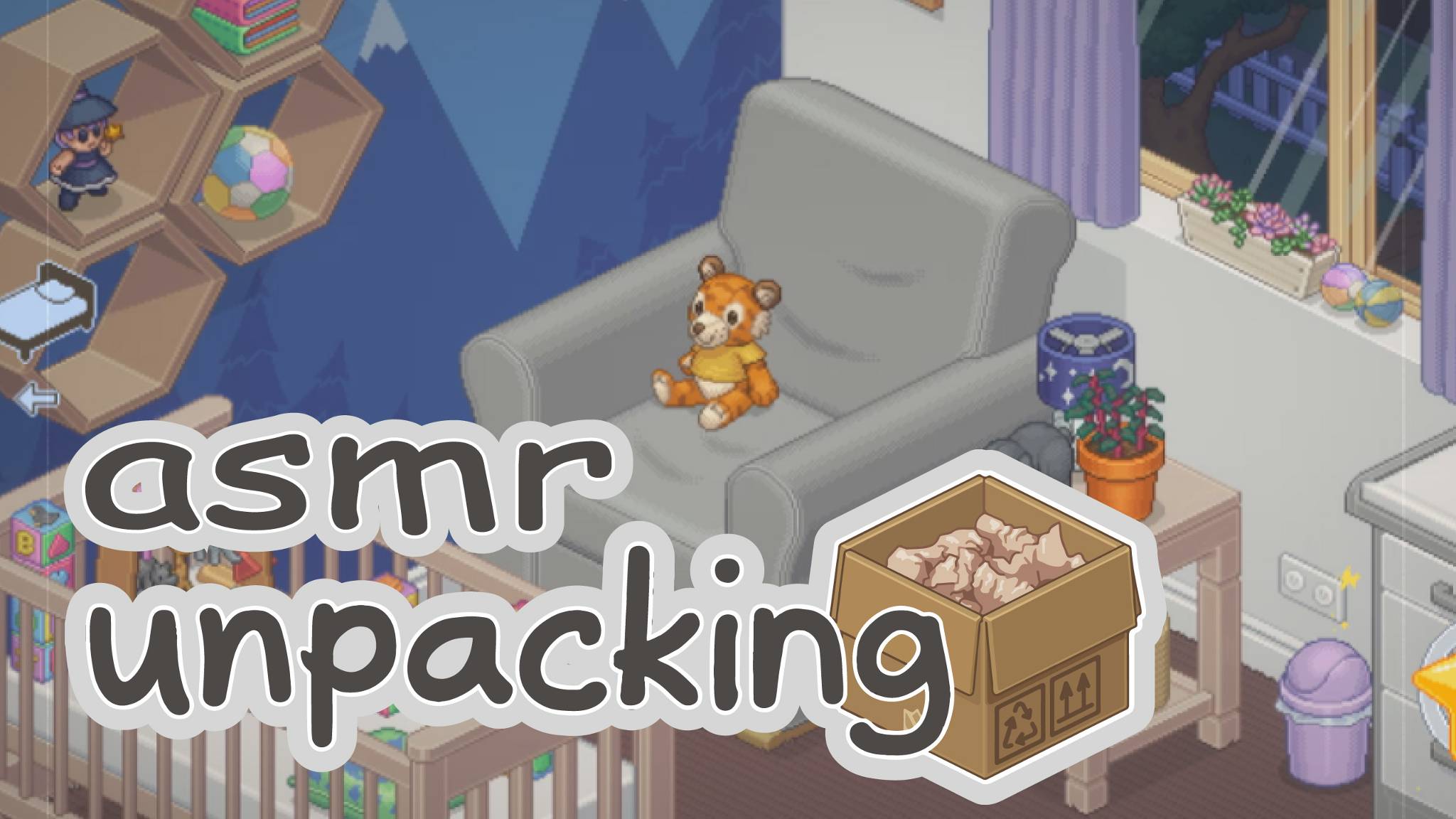 • АСМР • Играем в игру Unpacking #17 • Распаковываем вещи • Шепот и жвачка для ваших мурашек •