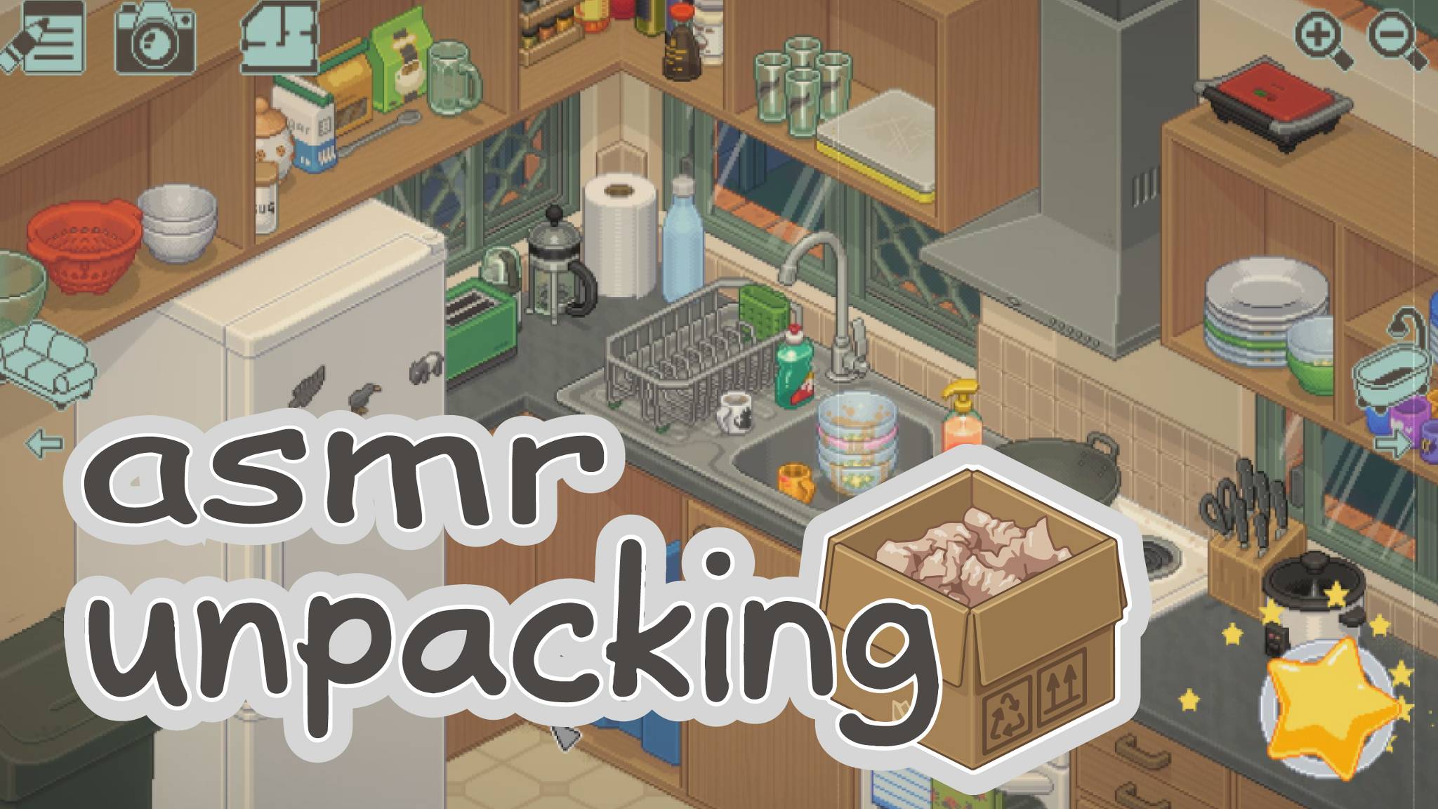 • АСМР • Играем в игру Unpacking #6 • Распаковываем вещи • Шепот и жвачка для ваших мурашек •