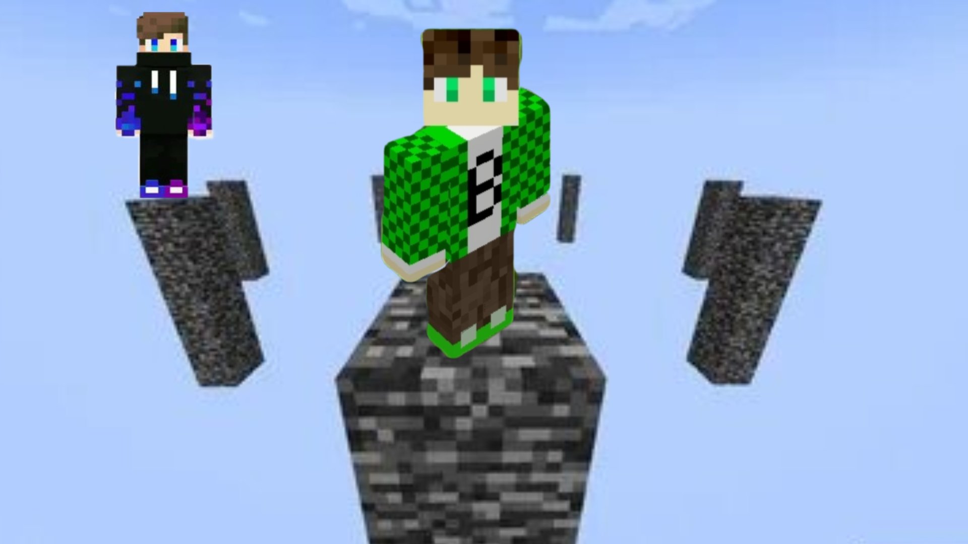 Играю в длинные столбы с братом в Майнкрафте!