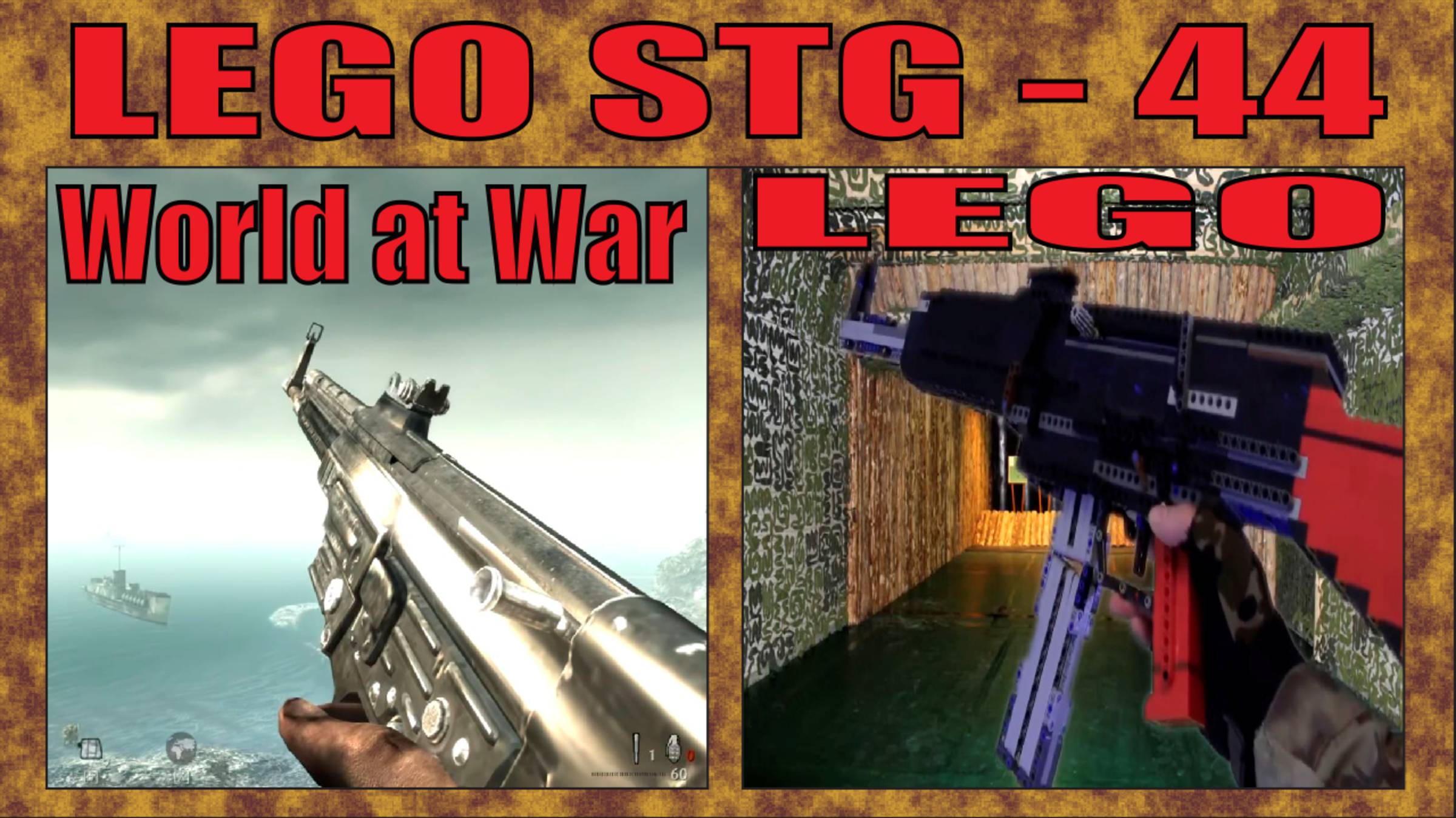 КАК СДЕЛАТЬ ЛЕГО STURMGEVEHR STG - 44 ИЗ ИГРЫ CALL OF DUTY WORLD AT WAR