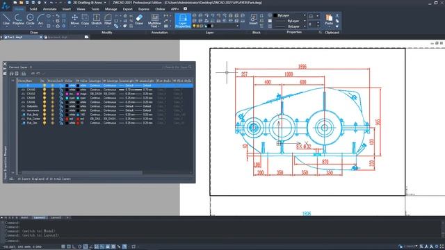 Слои видовых экранов в ZWCAD 2021