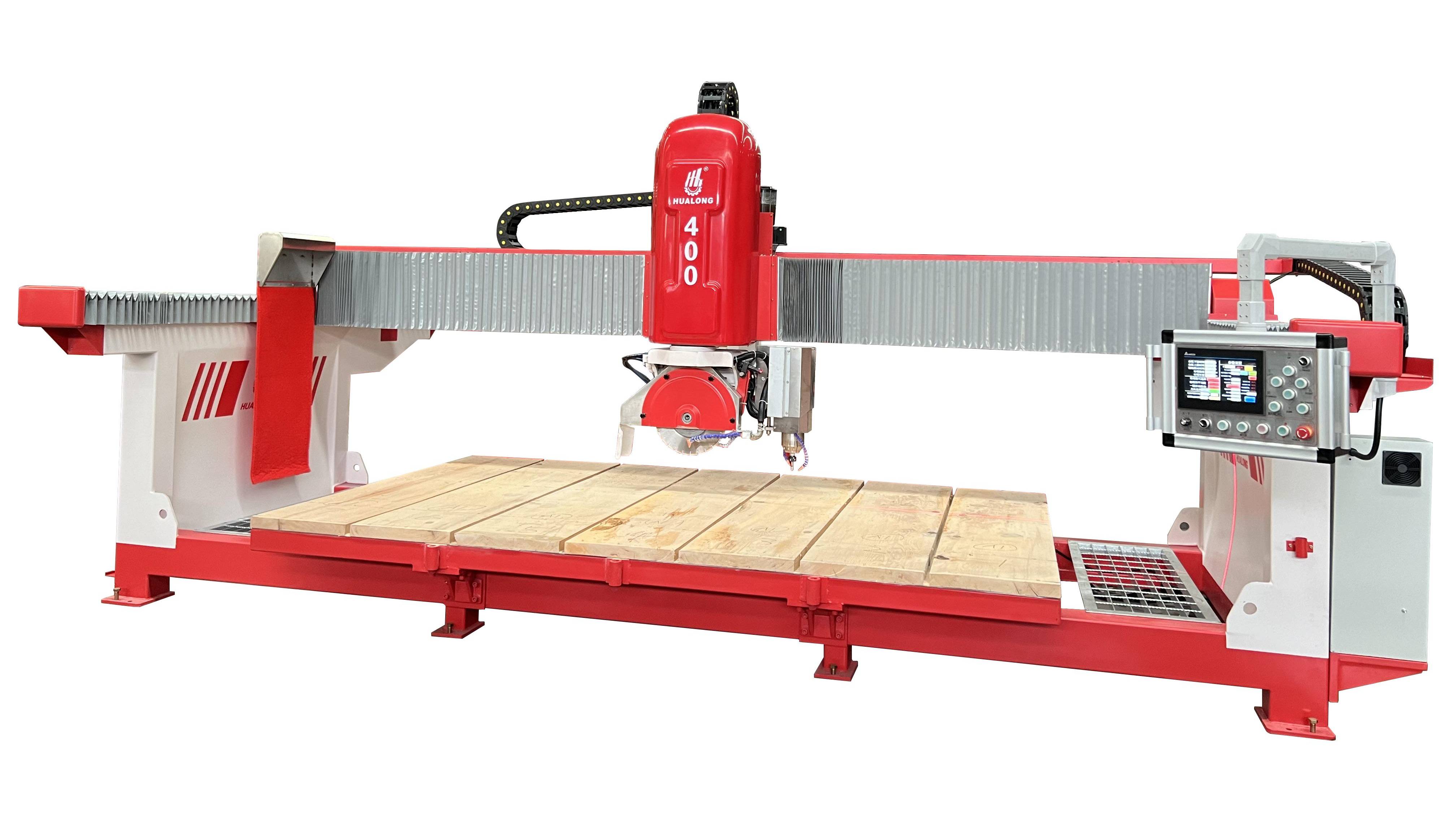 Мостовая пила  с ЧПУ по камню  HLSQ-400 #РезкаКамня#СтанкиСНГ#ЧПУдляКамня#ОбработкаГранита#Керамик