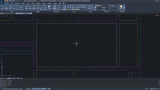 Формулы в таблицах и полях ZWCAD 2021
