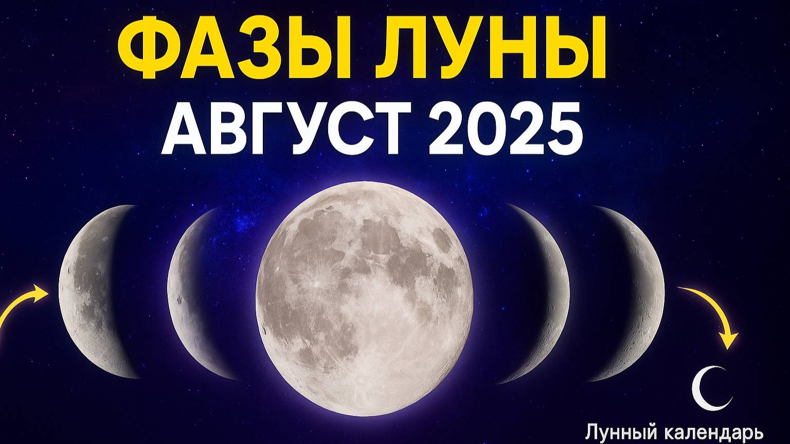 Фазы Луны в Августе 2025 — Точный Лунный Календарь и Влияние на Вашу Жизнь!