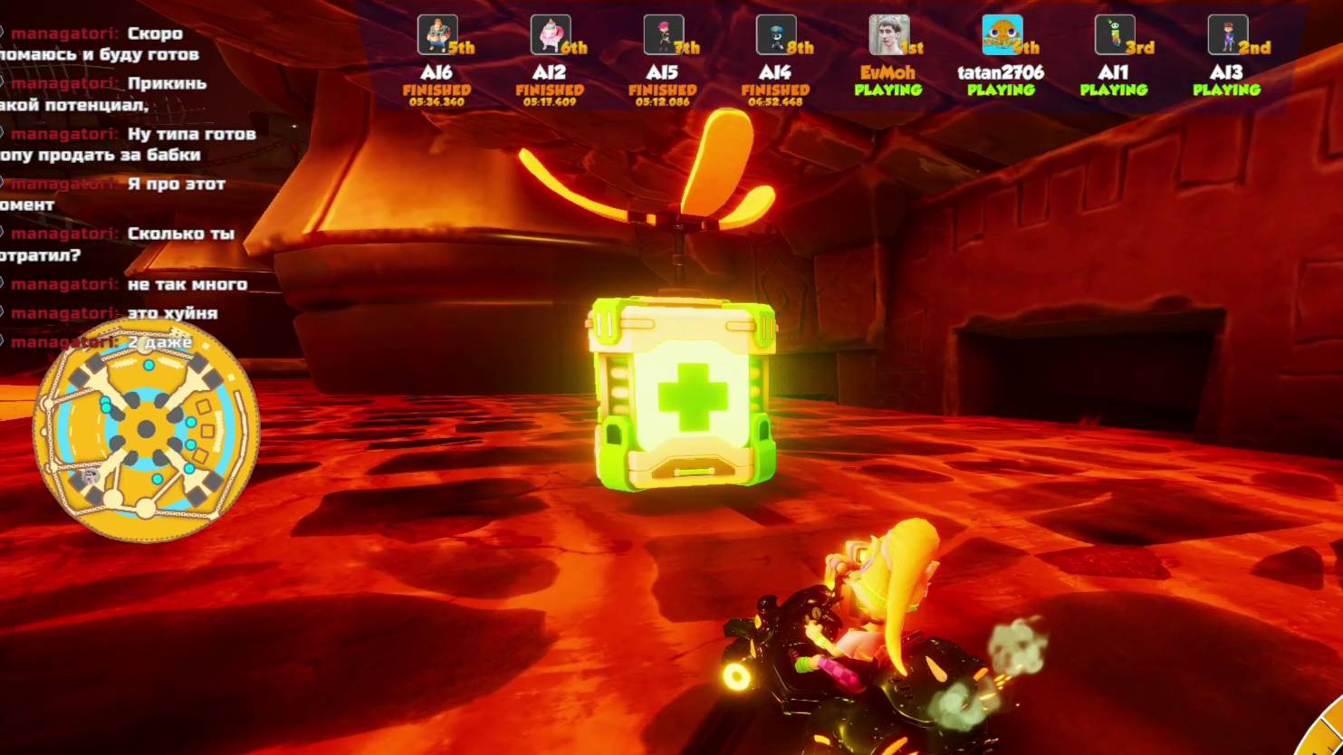 The Karters 2: режим DeathMatch офигенный, устраиваем массовую стрельбу в гонках.