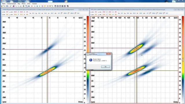 НПЦ "ЭХО+" - Работа программы АВГУР-Анализ в режиме измерения фазы изображения
