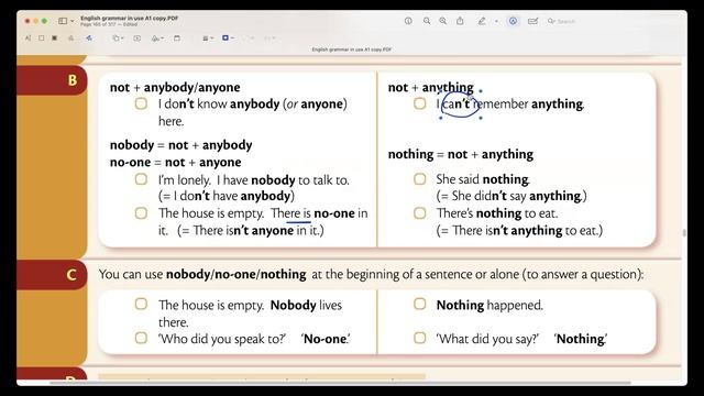 78. Nobody, no-one, nothing