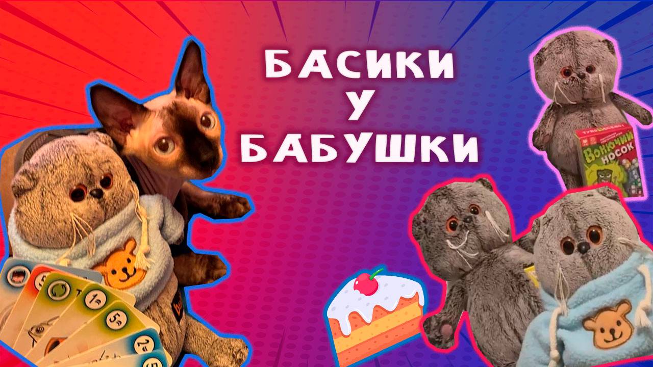 БАСИКИ У БАБУШКИ В ГОСТЯХ 👀😻🤩 КОТИК БАСИК ЗНАКОМИТСЯ С ЛЫСЫМ КОТОМ