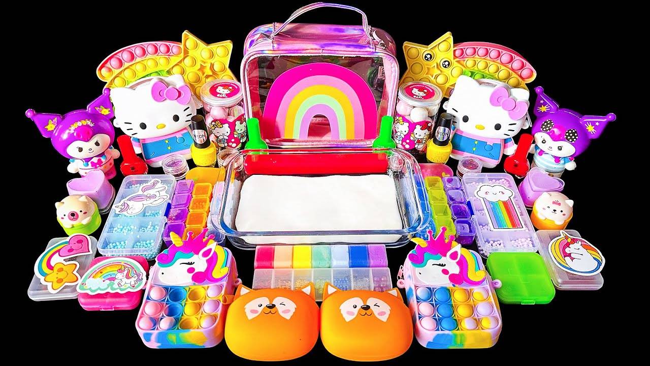 🫧СЛАЙМ ИЗ ХУБА БУБЫ!🤯🌈Радужные Хелло Китти и Куроми хулиганят🤯✨