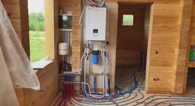 Монтаж инженерных сетей в бане 35м2 #сантехник #строительство #отопление #ипотека2025 #домподключ