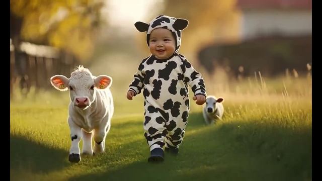 ребенок на ферме