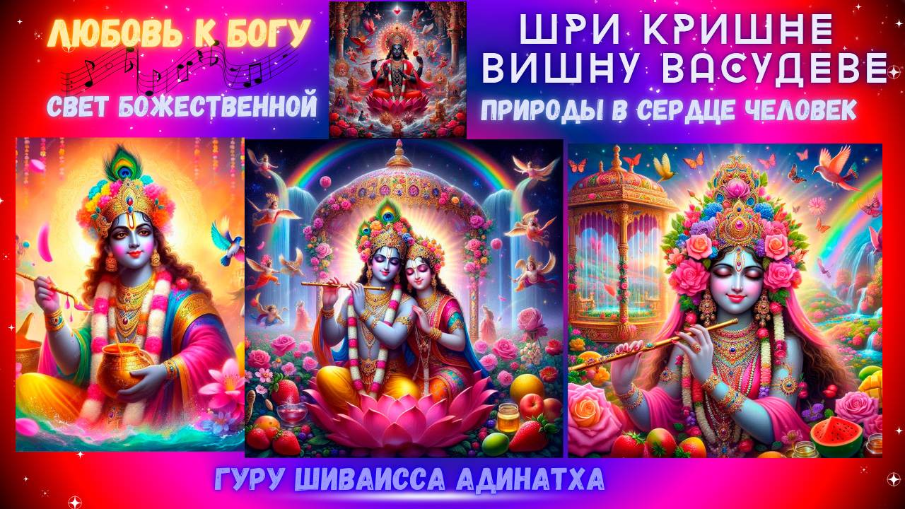 Любовь к Богу Шри Кришне Вишну Васудеве - свет божественной природы в сердце человека