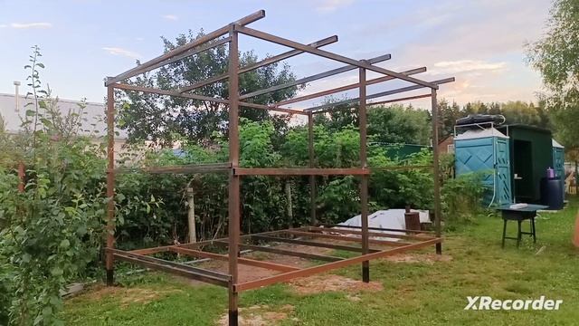 Беседка своими руками. 4,5день стройки