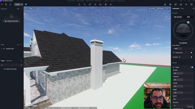 3.3. Materials For Roof, Lawn and Pool