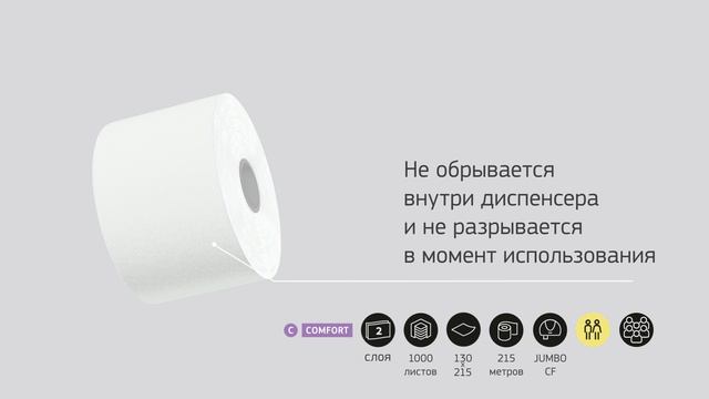 TP210 Туалетная бумага в рулонах с центральный вытяжкой Veiro Comfort, 2сл, белая, 6 х 215м