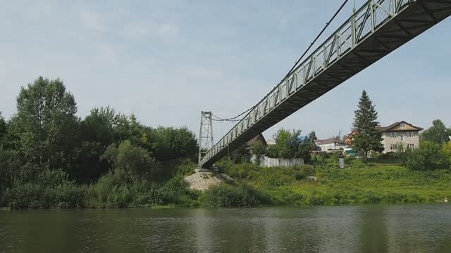 Пешеходный мост через Иню (ст. Инская, Новосибирск).