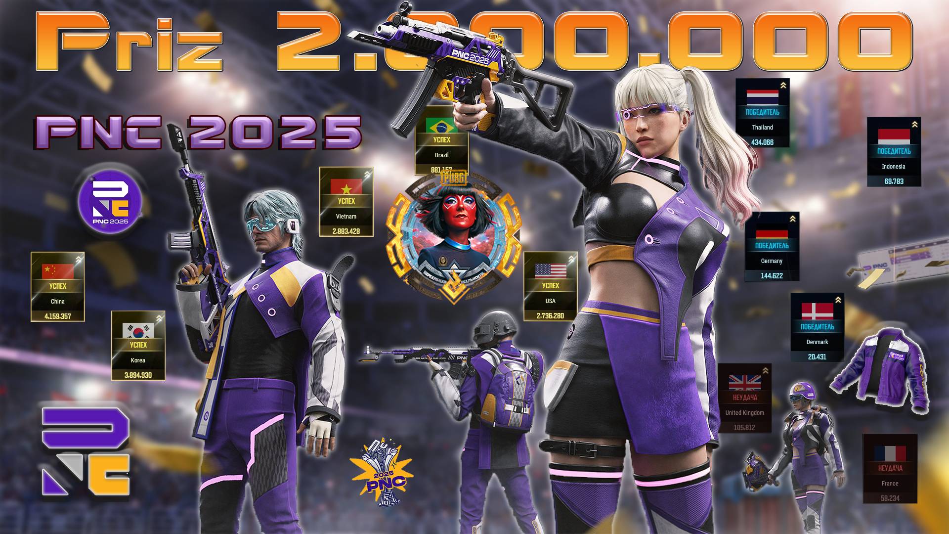 PNC 2025 - награда за ставки и командные противостояния 2.000.000 ЕР. Клан URRU (2025-07-28)