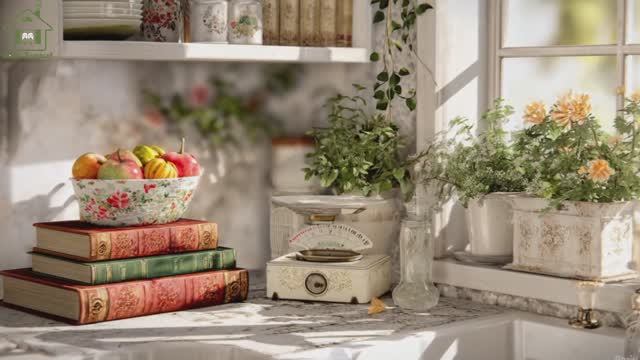 Интерьер кухни с осенними нотками в стиле кантри фото идеи  (1)