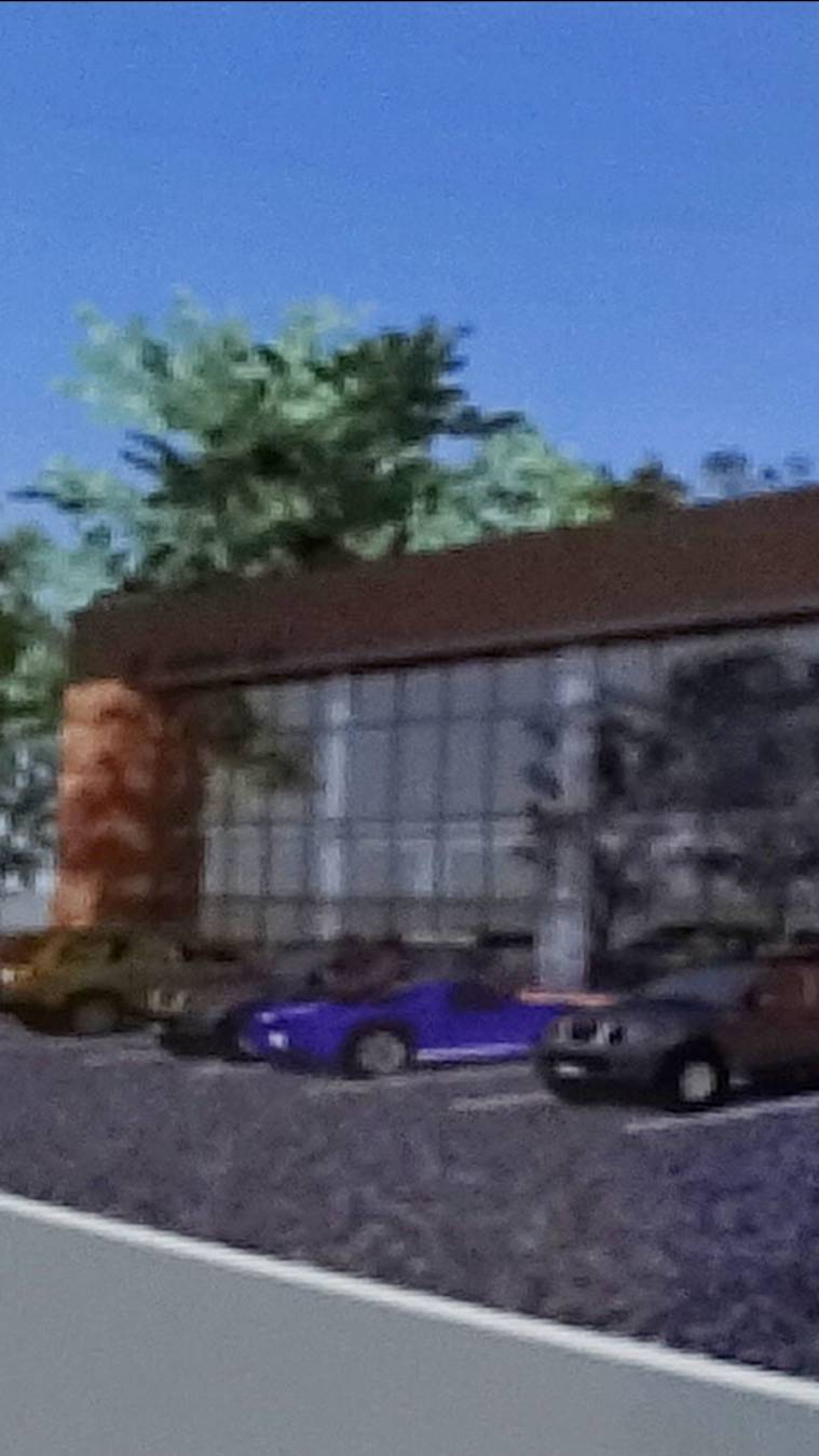 Ход строительства здания кафе на месте парковки // г.Бор, ул. Октябрьская // Июль 2025