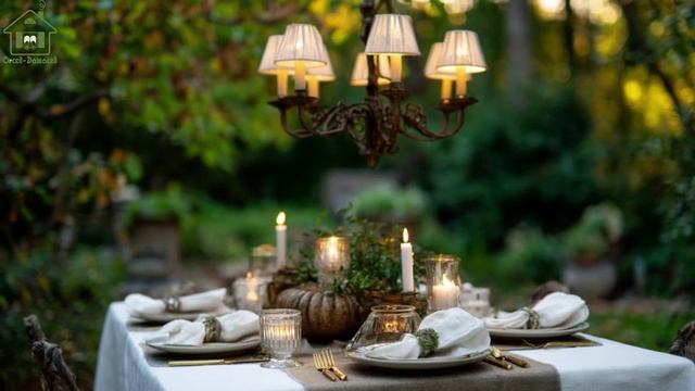 Интерьер кухни с осенними нотками в стиле кантри фото идеи  (4)