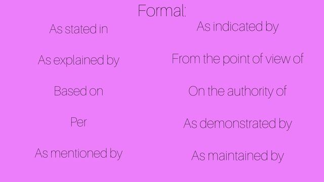 Как бы ты сказал Согласно! How would you say According To!