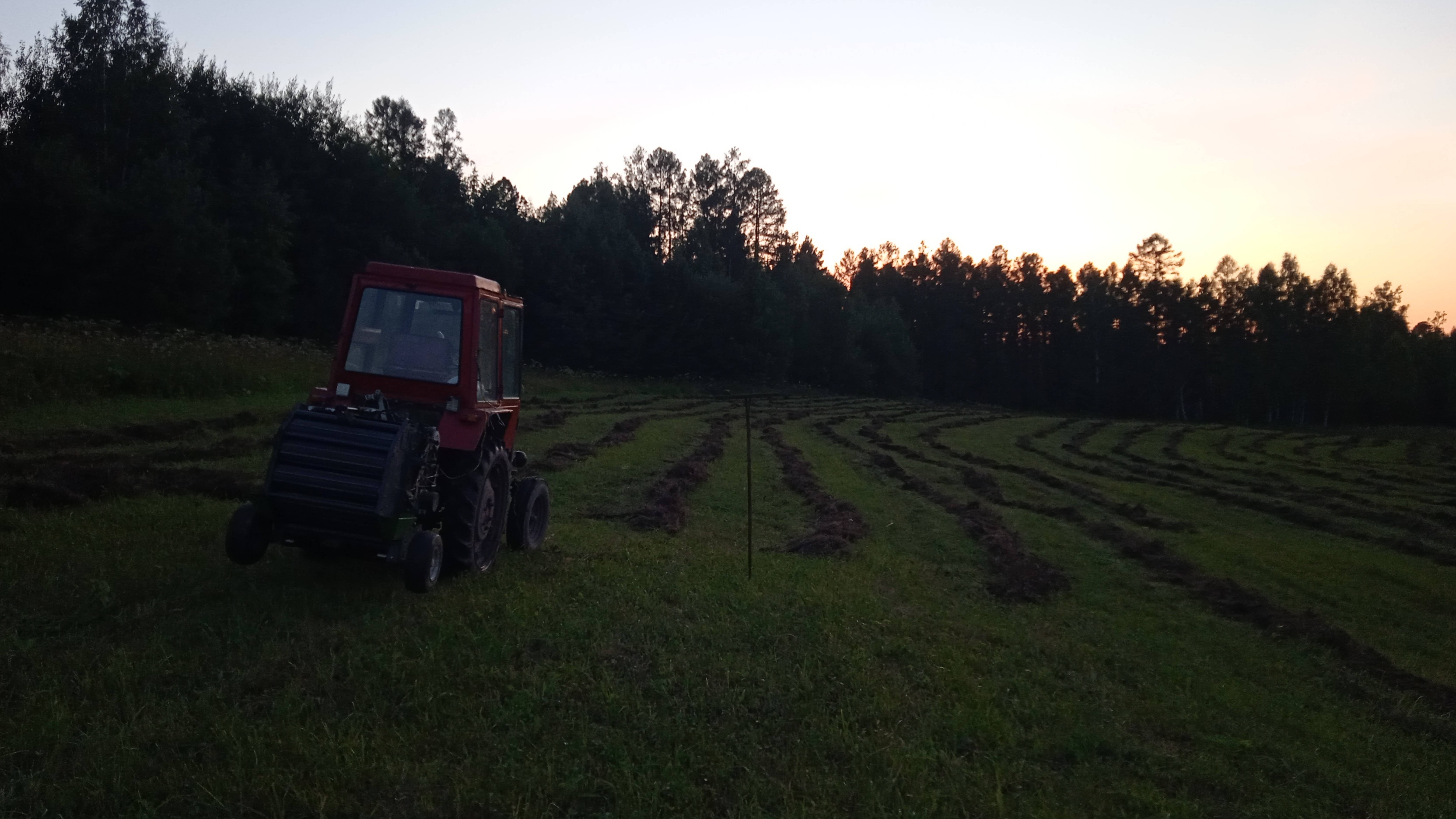 Сенокос 2025. Допрессовал второе поле после дождей.