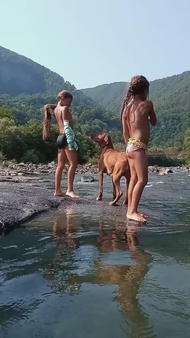 Дети, Выжла, река, лето #выжла,#дети#рекасочи