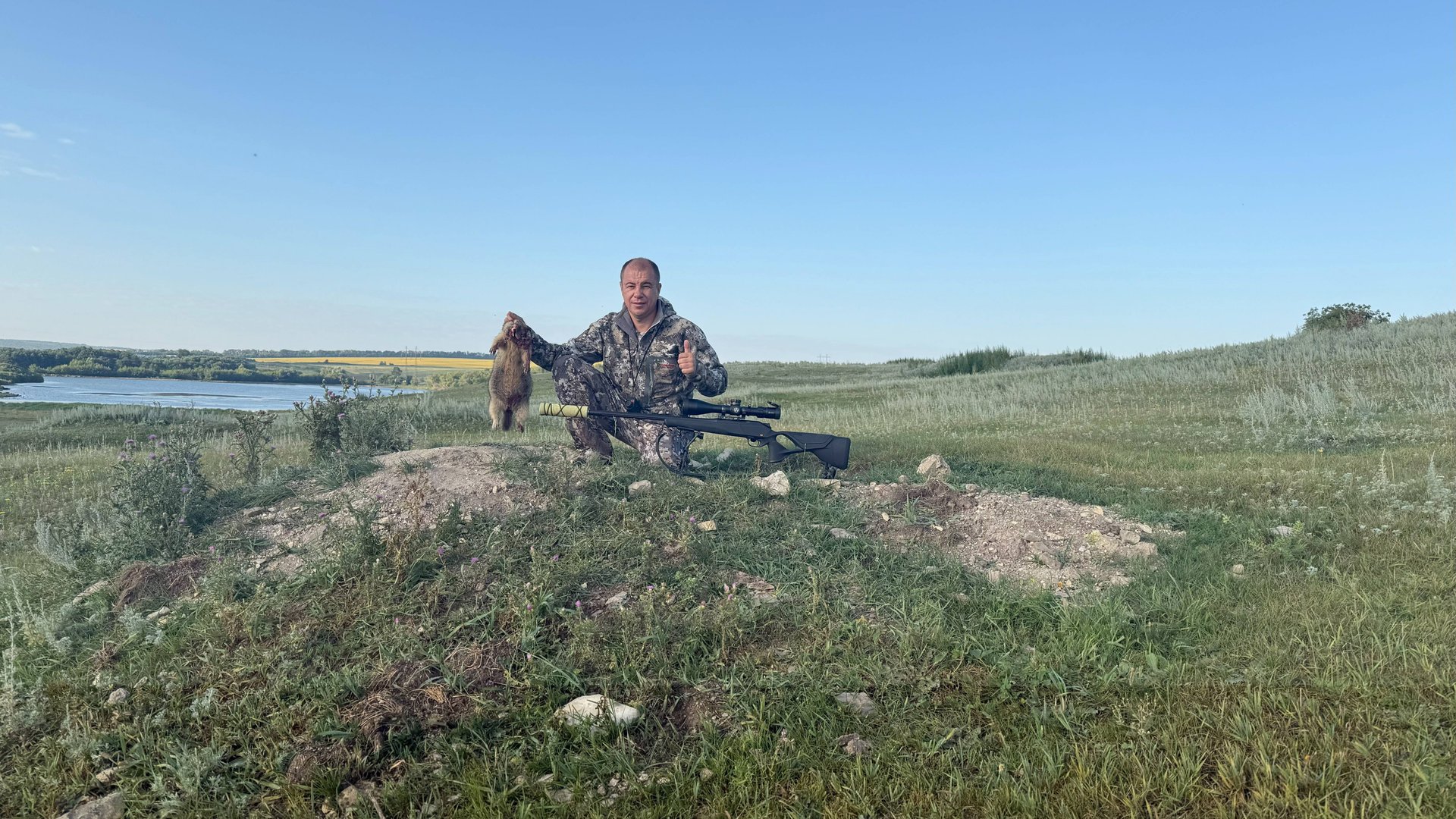 Сурок на 450м с прицела Arkon Model A 5-30x56 | Даю контакты охотугодий