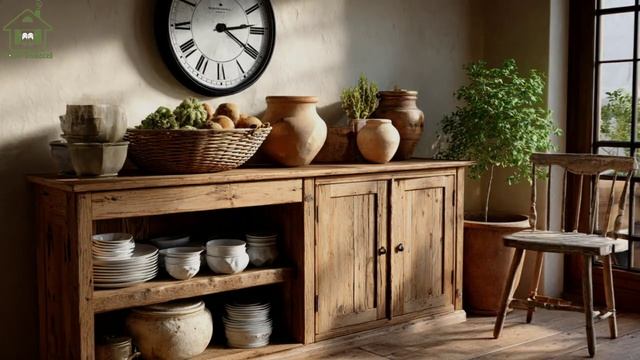 Интерьер кухни с осенними нотками в стиле кантри фото идеи  (5)