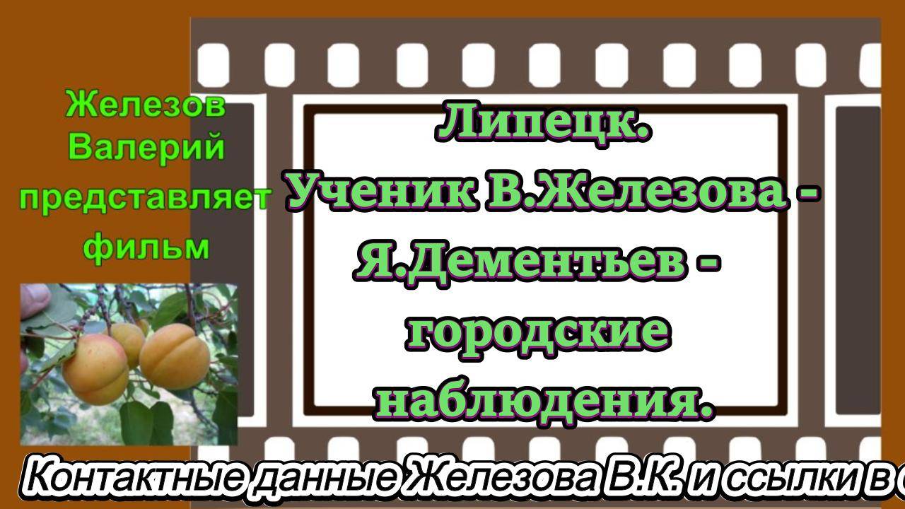Липецк. Ученик В.Железова - Я.Дементьев - городские наблюдения.